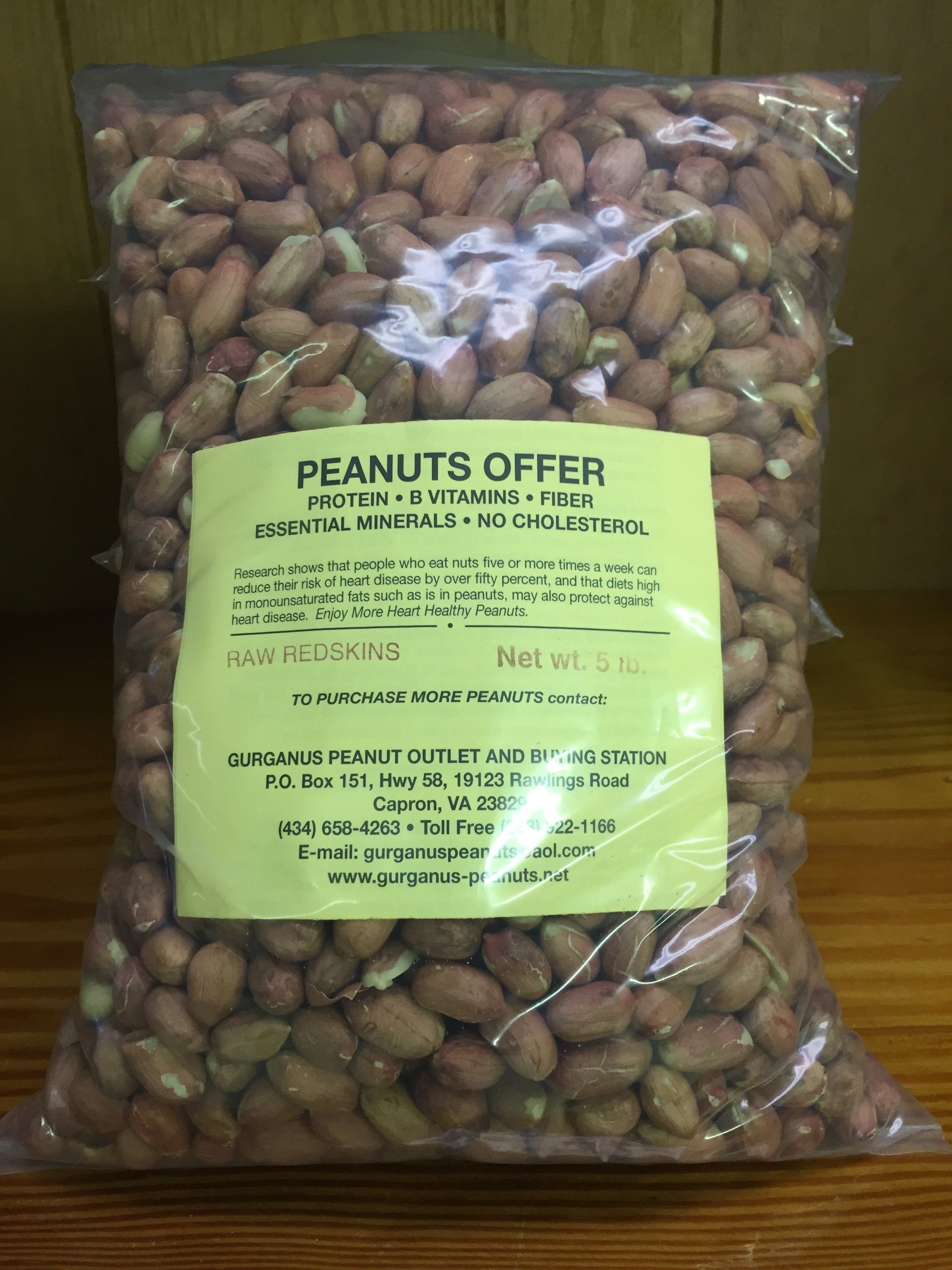 Super Extra Large Shelled Redskin Peanuts - Sealed Bag (5 LB ...
